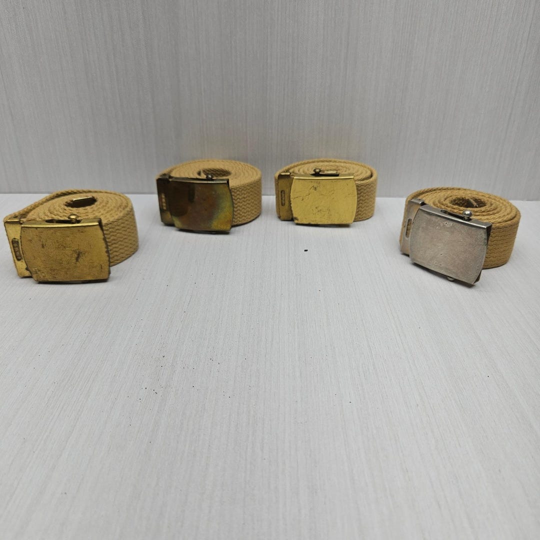 Set of 4 Vintage US Military Canvas Web Belts Summer Dress Uniform - Etsy