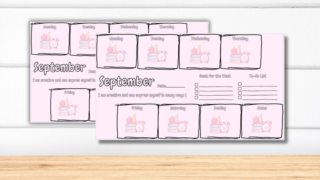 September Affirmation Weekly Planning - Etsy