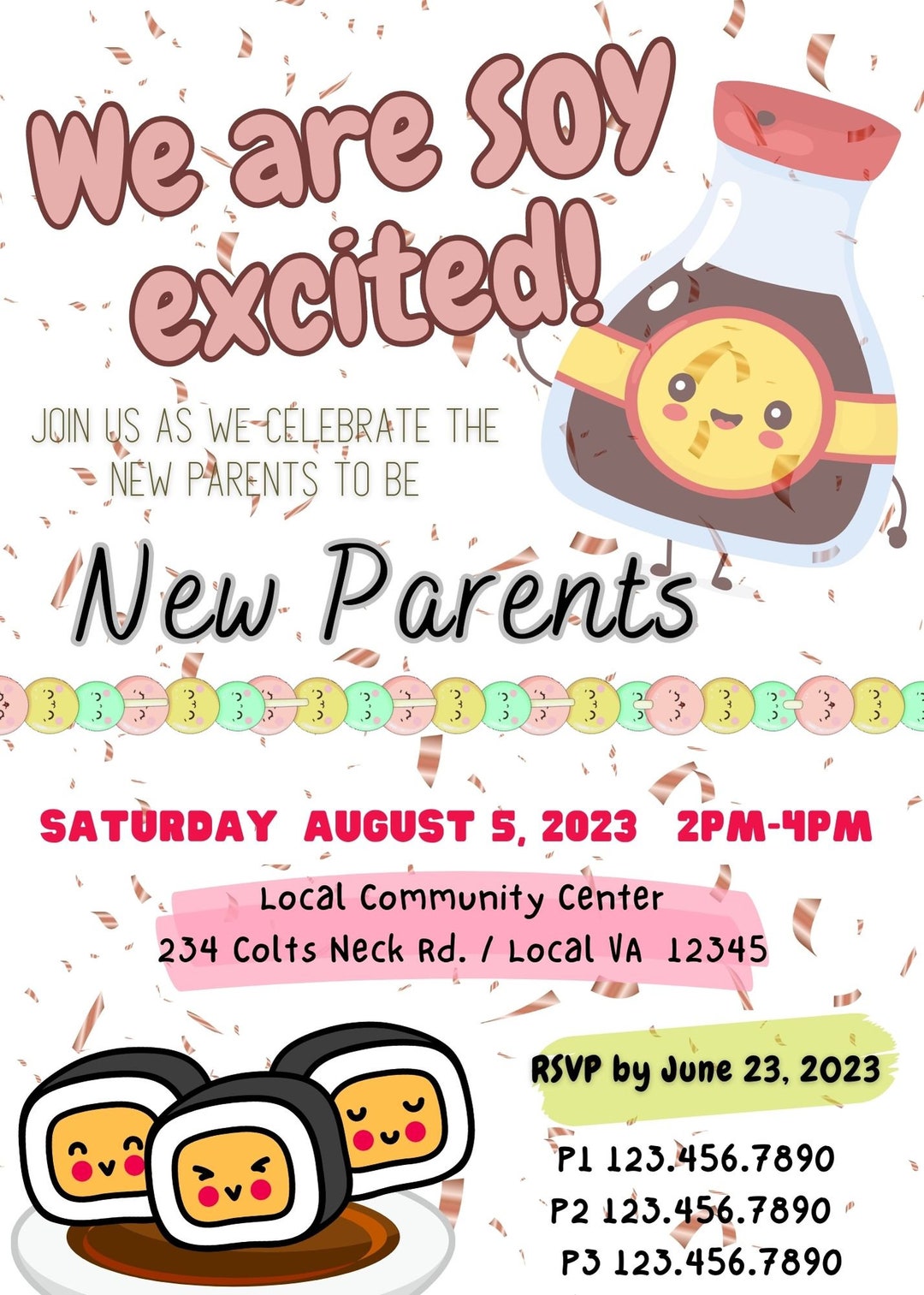 EDITABLE: We Are SOY Excited to Meet You! - Etsy