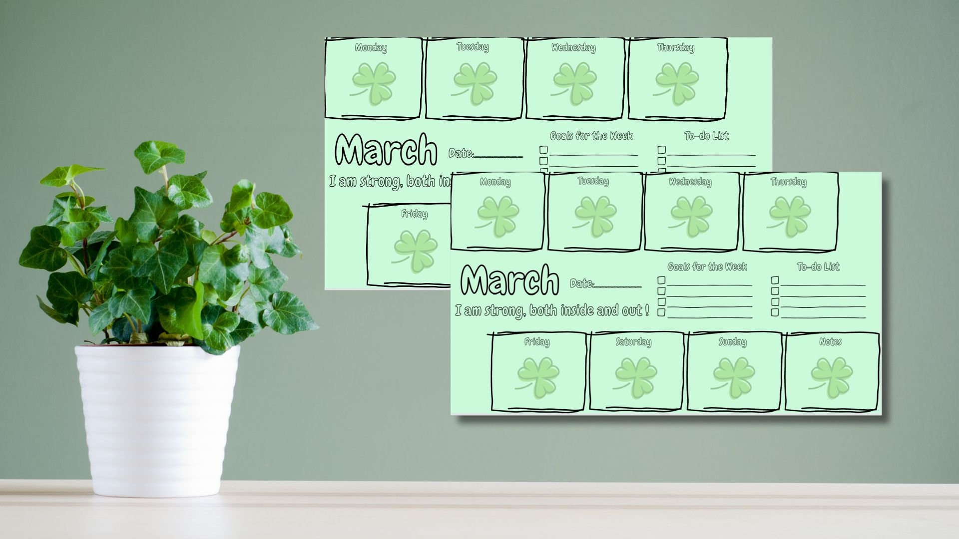 March Affirmation Weekly Planner - Etsy