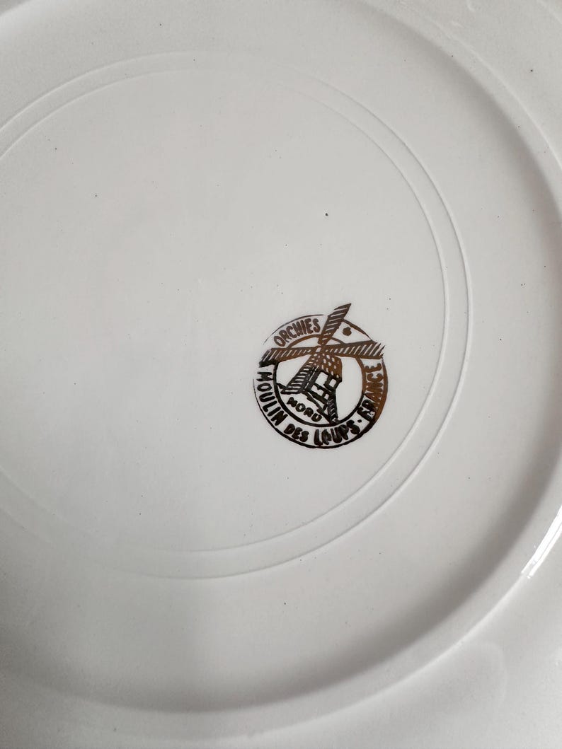 Vintage French Faience Plates - Moulin Des Loups Floral Dinnerware - Etsy