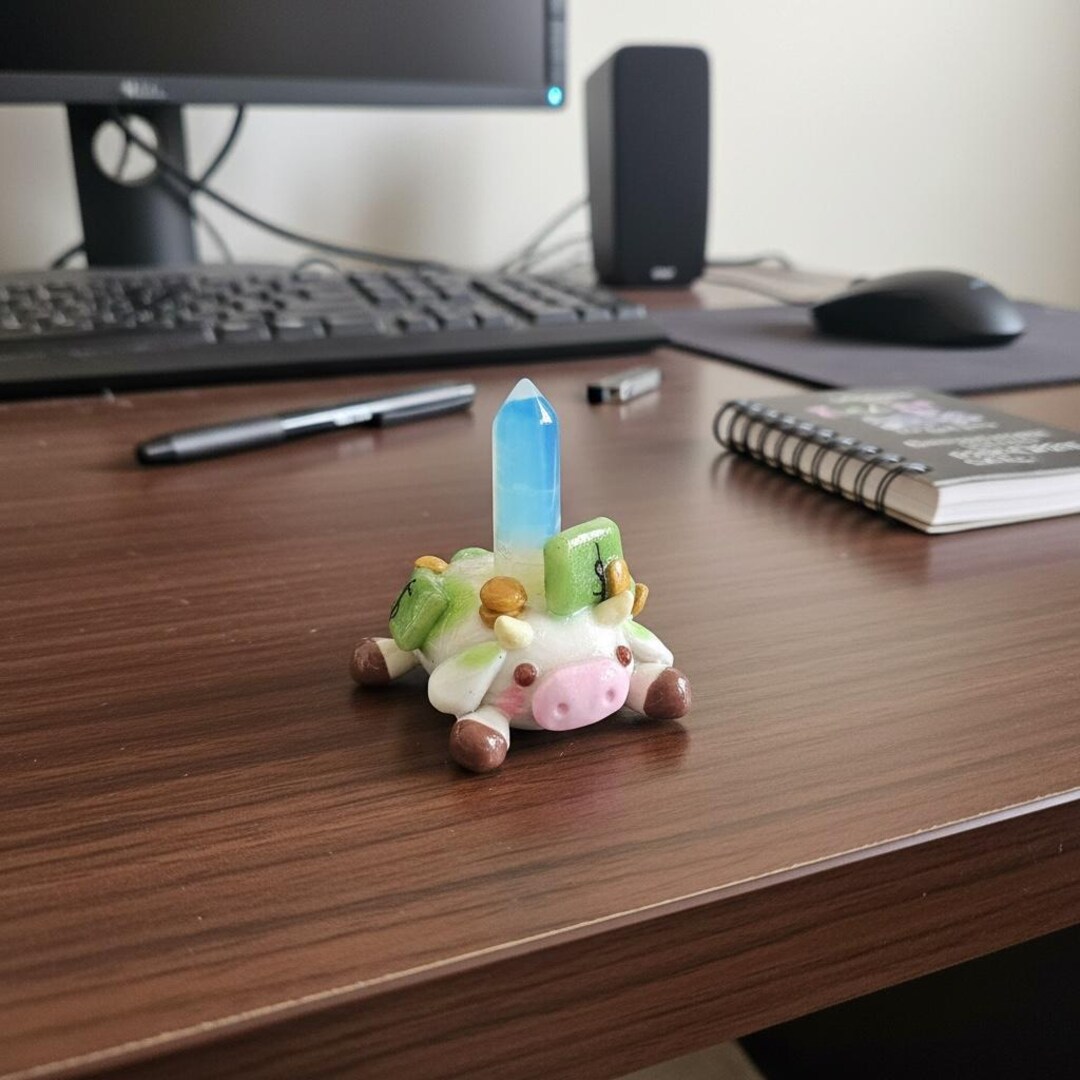 Handmade Polymer Clay Cash Cow Desk Pet | Opal Point, Abundance ...