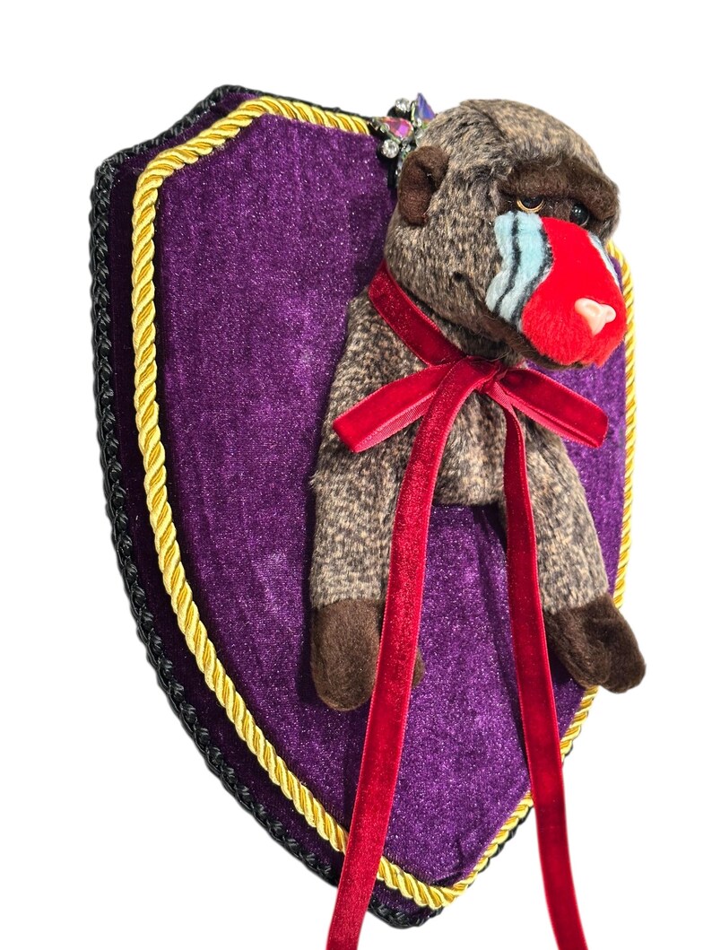 Vintage Plushie Taxidermy Wall Mount – 1999 "cheeky" the Baboon TY ...