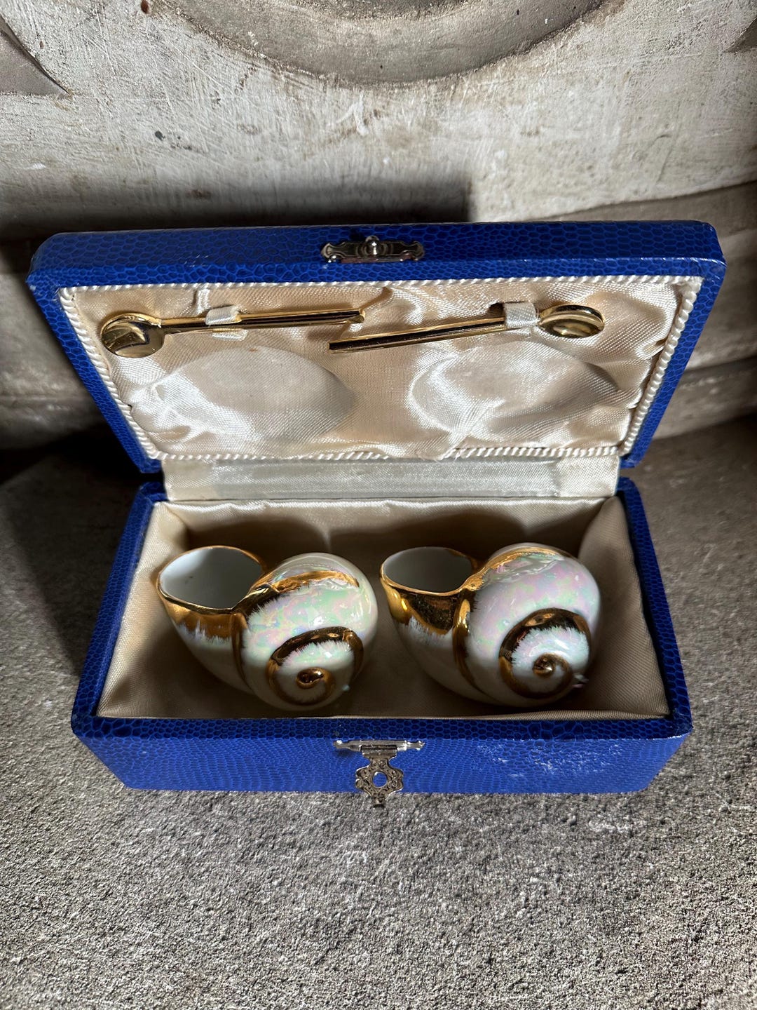Limoges Porcelain Shell Salt and Pepper Shakers – Vintage Set With ...