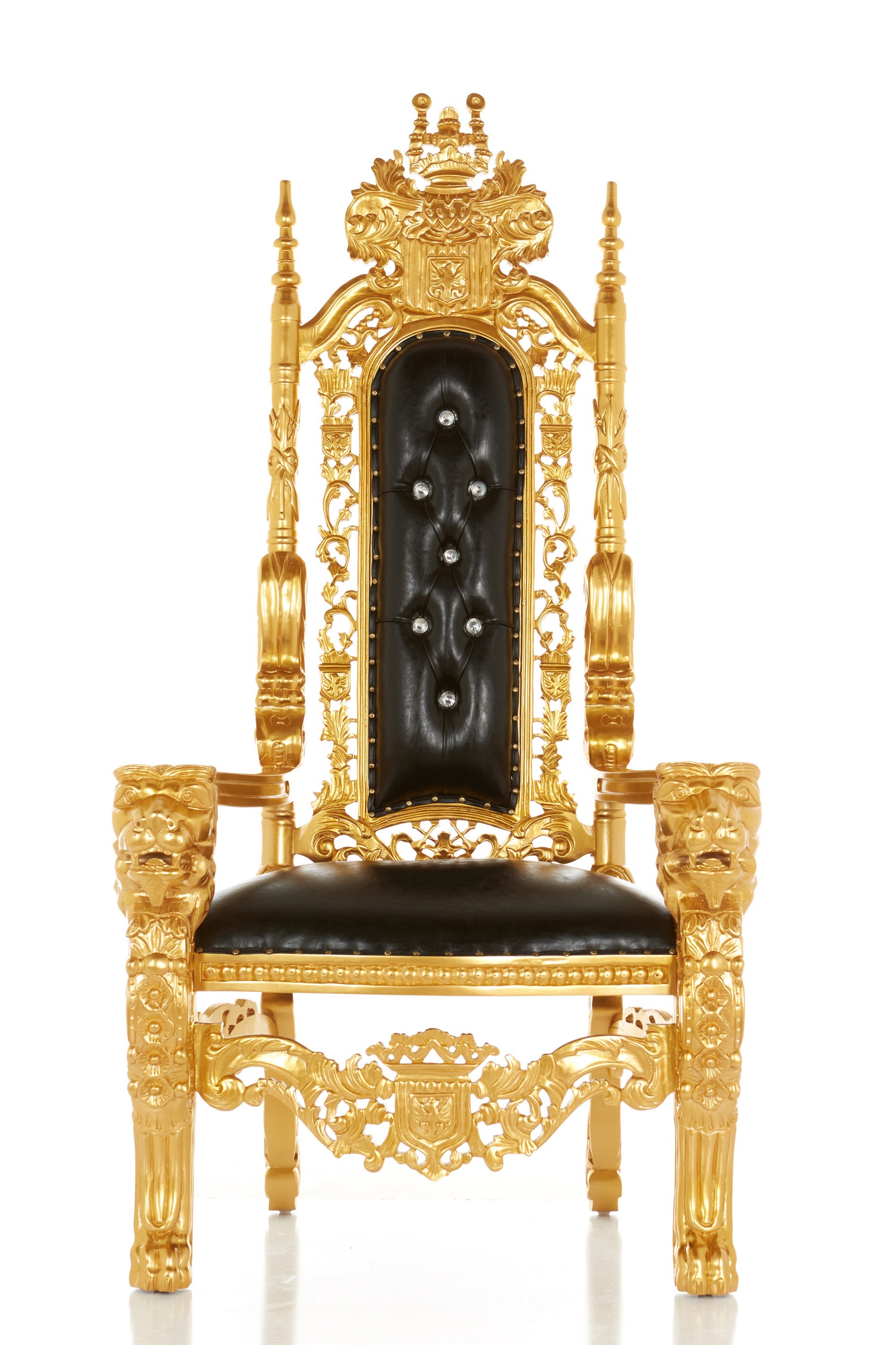 Handcrafted Accent King Throne Chair With Lion Head Carving - Etsy