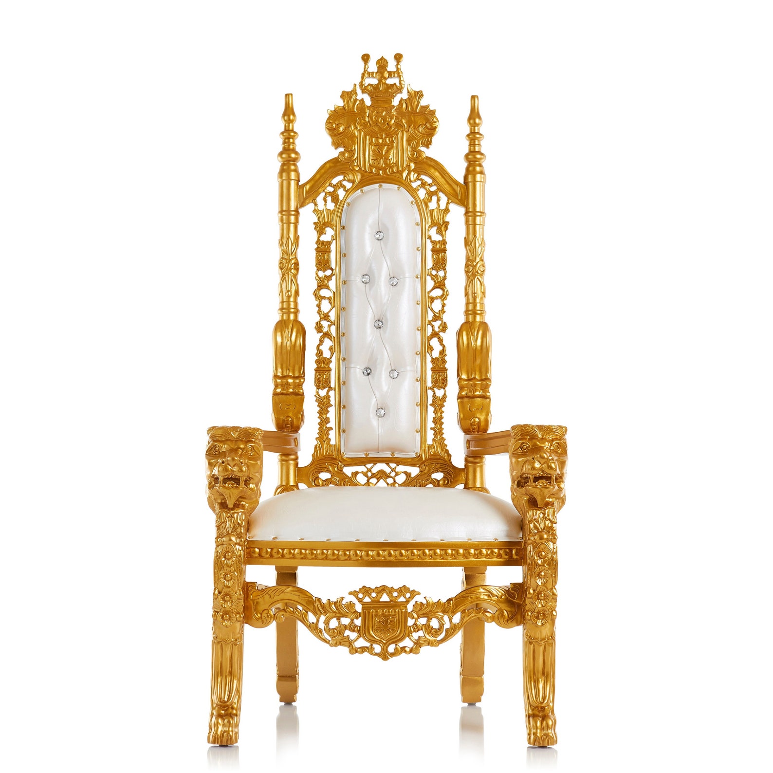 Handcrafted Accent King Throne Chair With Lion Head Carving - Etsy