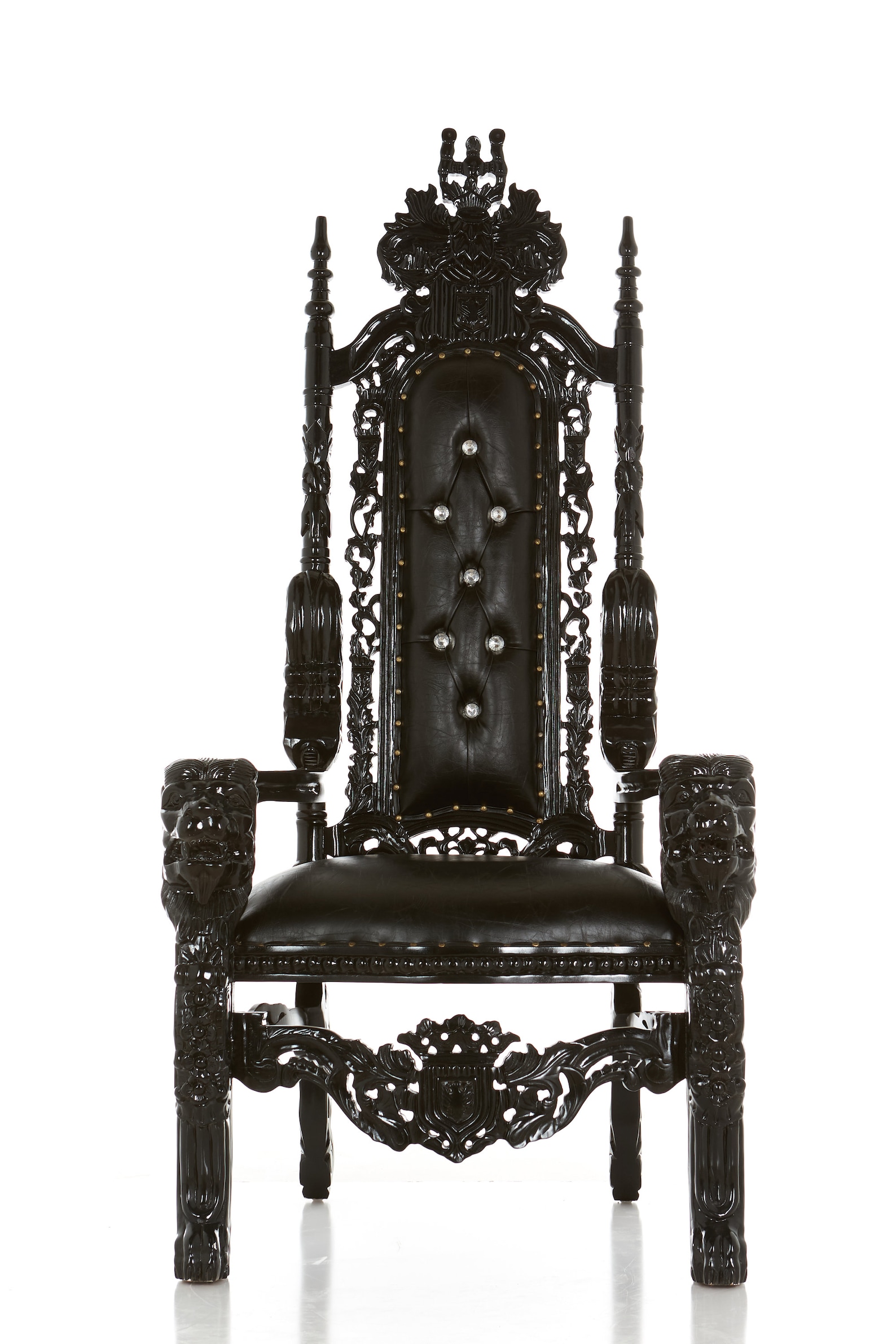 Handcrafted Accent King Throne Chair With Lion Head Carving - Etsy