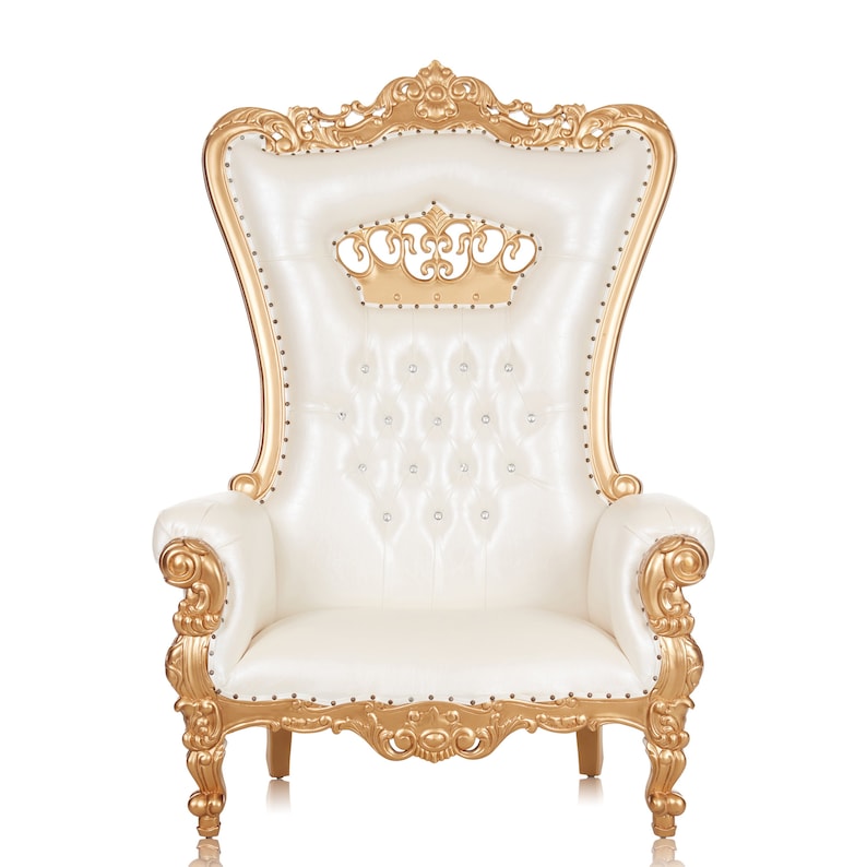 Handcrafted Crown Insert Extra Wide Wedding/baby Shower Style Throne ...