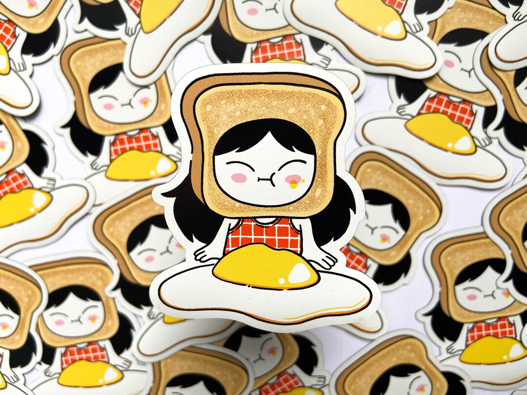 Toast and Egg Magnet / Cute Illustrated Magnet for Fridge, Locker ...