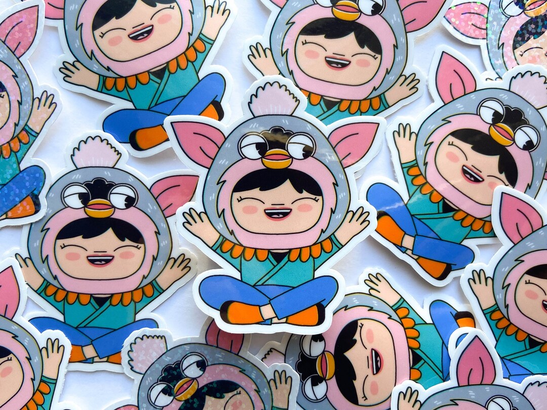 Furby Girl Vinyl Sticker / Cute Illustrated Die-cut Sticker for Laptop ...