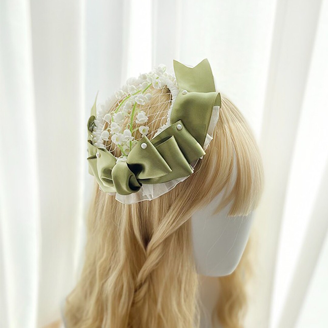Mini Fascinator Hat Lace Bow Flower Hat Bridal Mesh Headpiece Hat Women ...