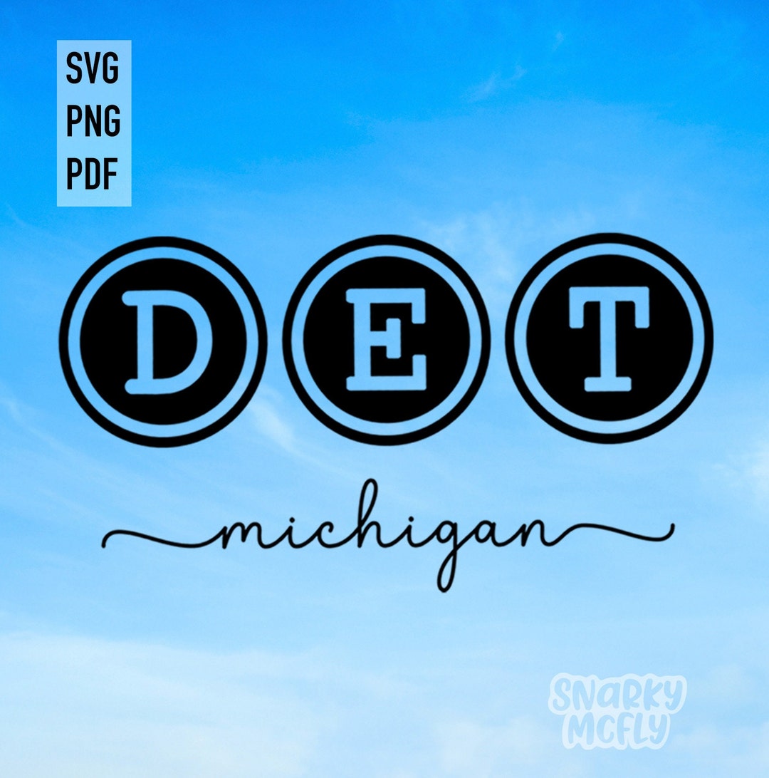 Detroit Michigan SVG: City Souvenir Design (digital Download) - Etsy