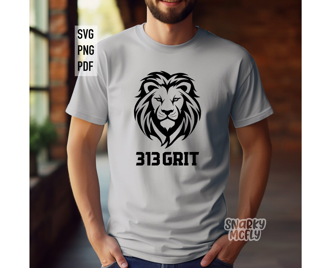 313 Grit Football Svg, Detroit Football Svg, Lions Football Shirt Svg ...