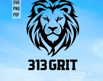 Detroit 313 Grit Tee Detroit Lions NFL Football - Etsy