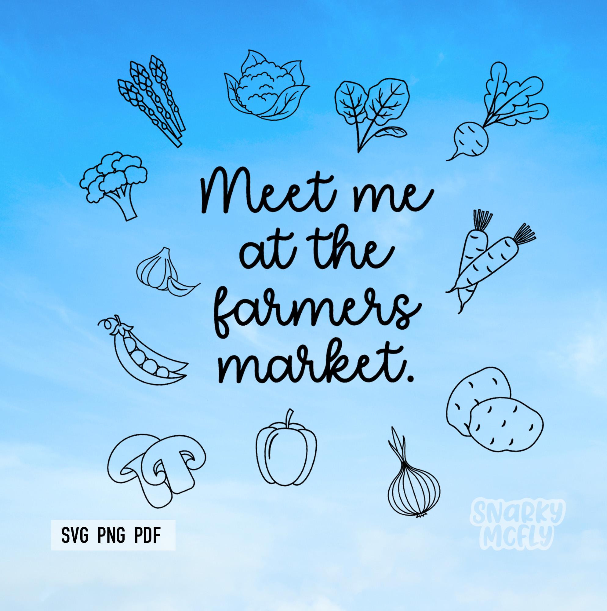 Farmers Market, Digital File, Vegetables, Summer SVG - Etsy