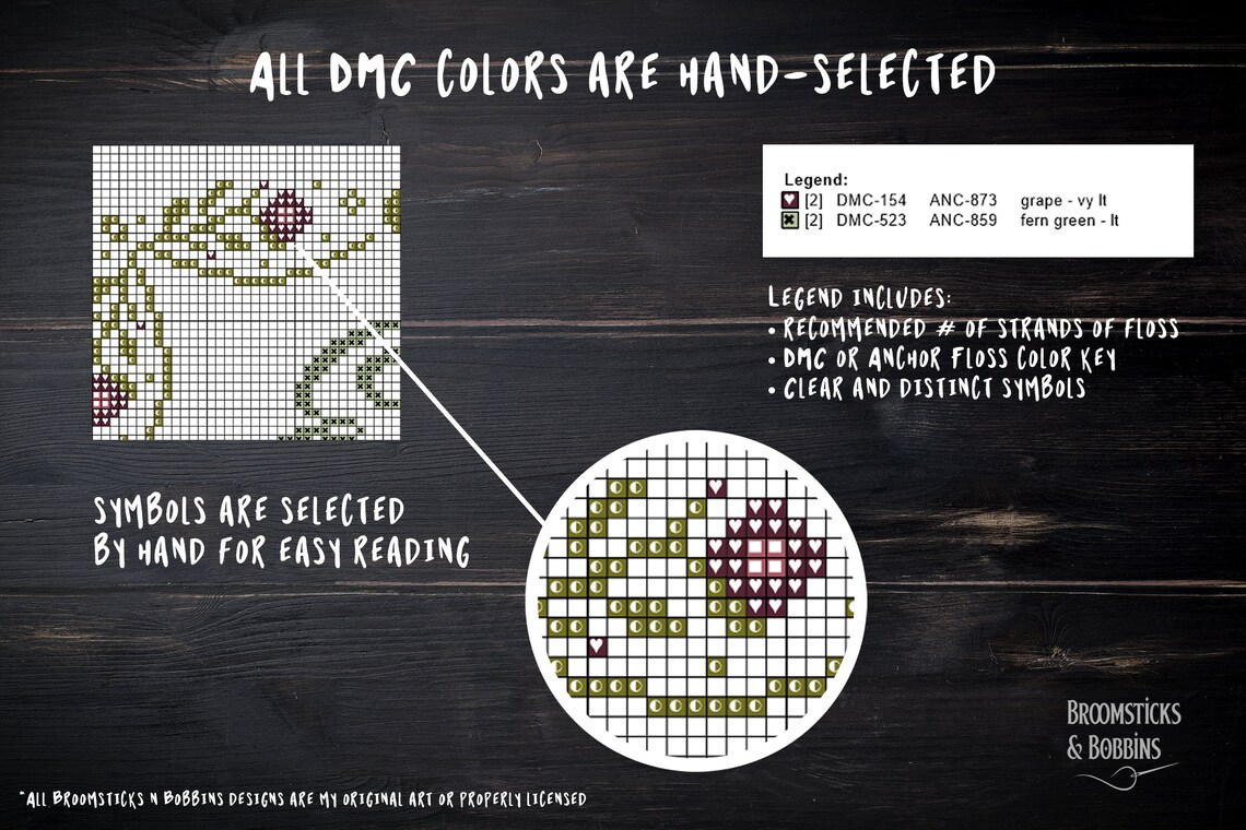 Worm Tea Digital Cross Stitch Pattern by Broomsticksandbobbins Witchy ...