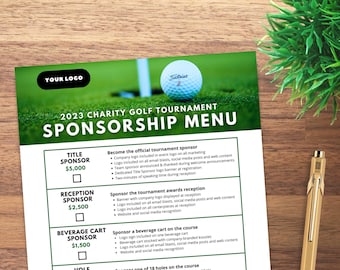 Event Sponsorship Menu Template, Canva Templates, Editable Sponsor Form ...