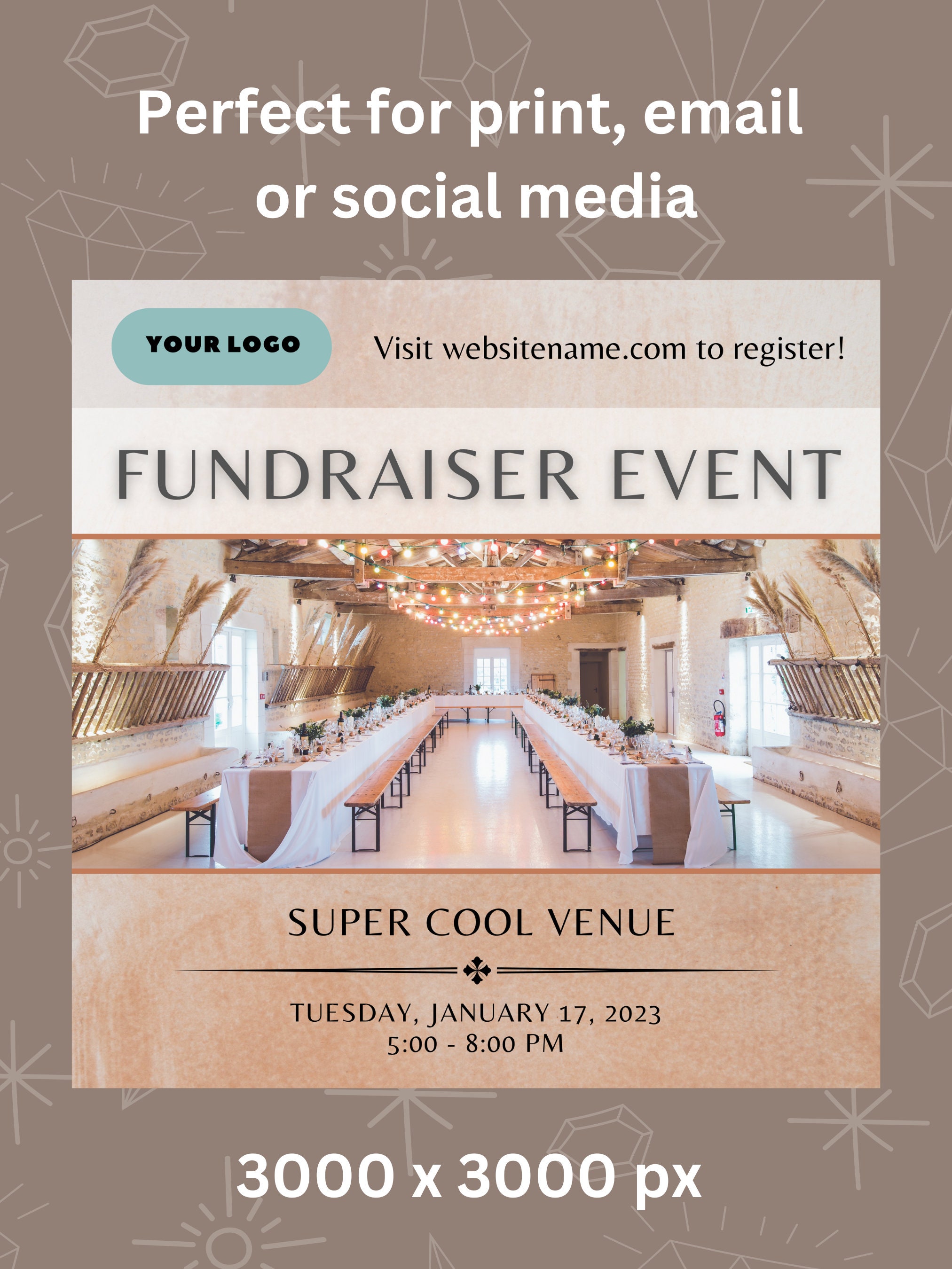 Fundraiser Marketing Canva Template Bundle: Sponsorship Form, Event ...