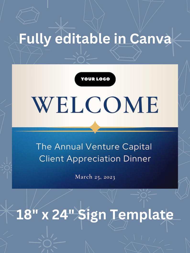 Corporate Event Welcome Sign, Canva Templates, Event Signage Template ...