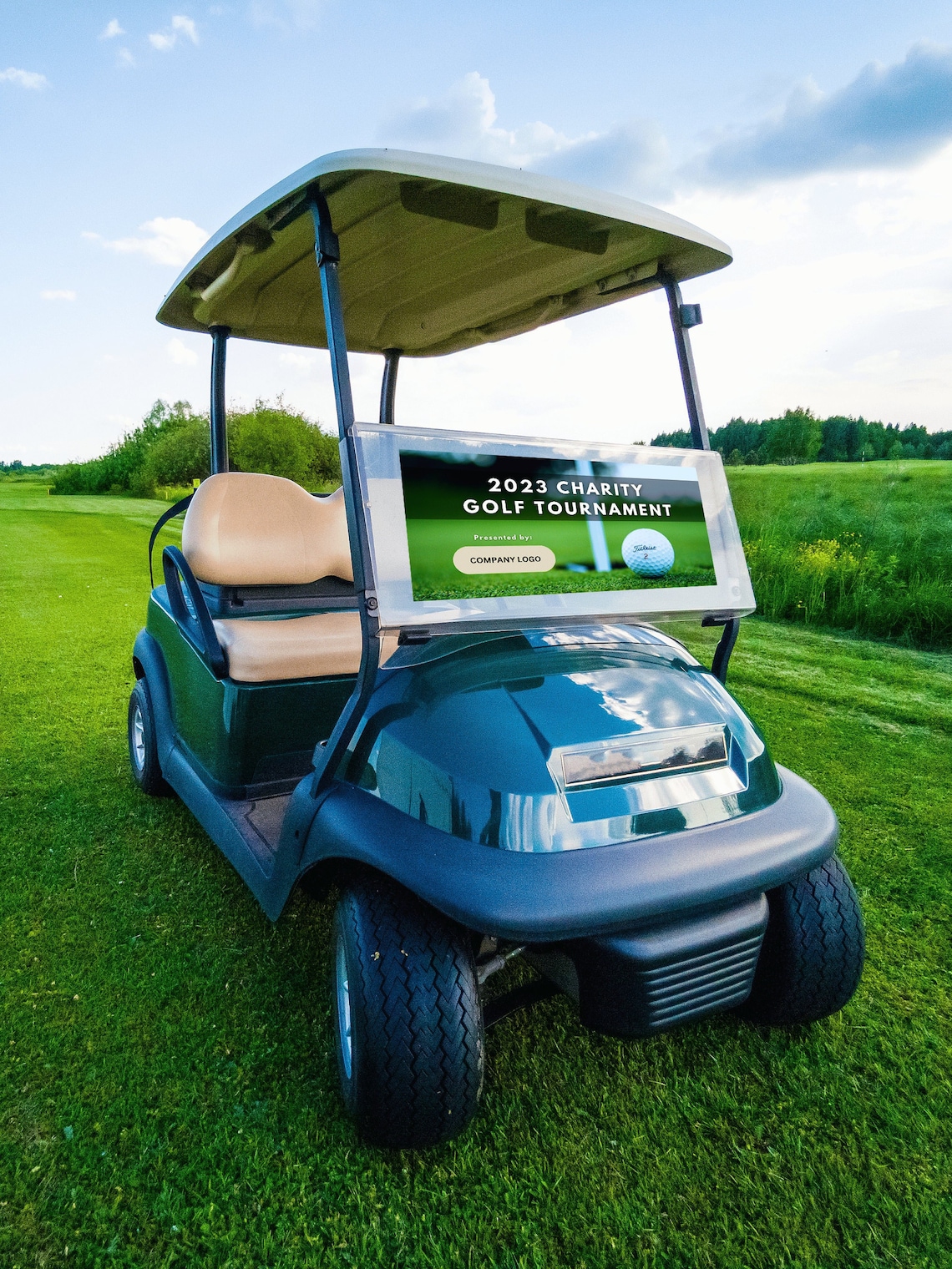 Golf Cart Sponsor Sign Template: 10x20" Canva Decal (digital Download ...