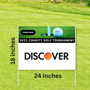 Charity Golf Tournament Hole Sponsor Sign Template (canva Editable ...