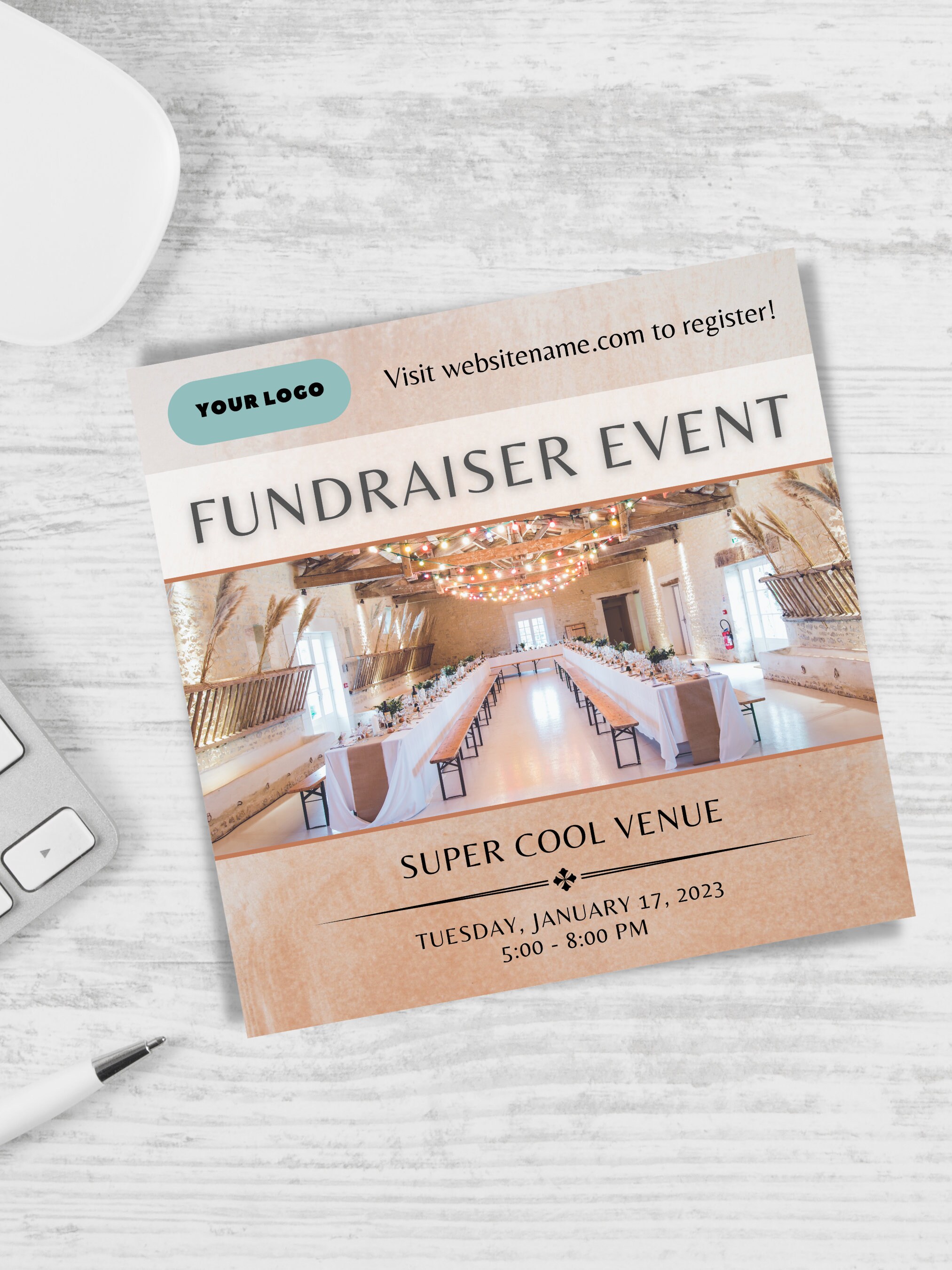 Fundraiser Marketing Canva Template Bundle: Sponsorship Form, Event ...