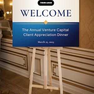 Corporate Event Welcome Sign Template: Editable Canva Sign (18x24 ...