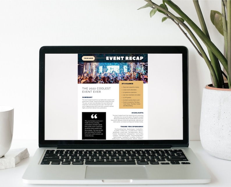 Event Recap Template, Canva Templates, Case Study One-pager, Event ...