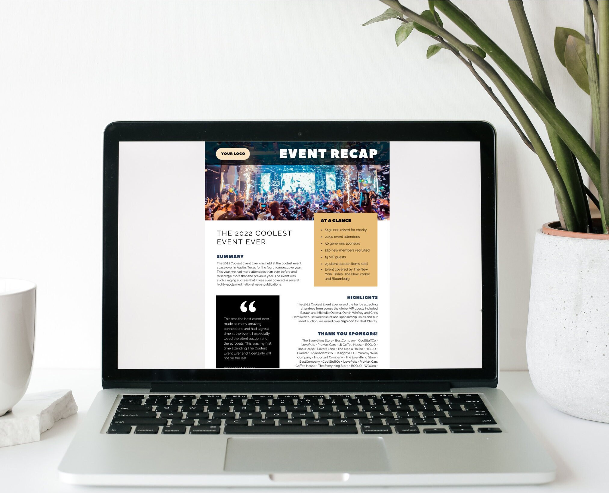 Event Recap Template, Canva Templates, Case Study One-pager, Event ...