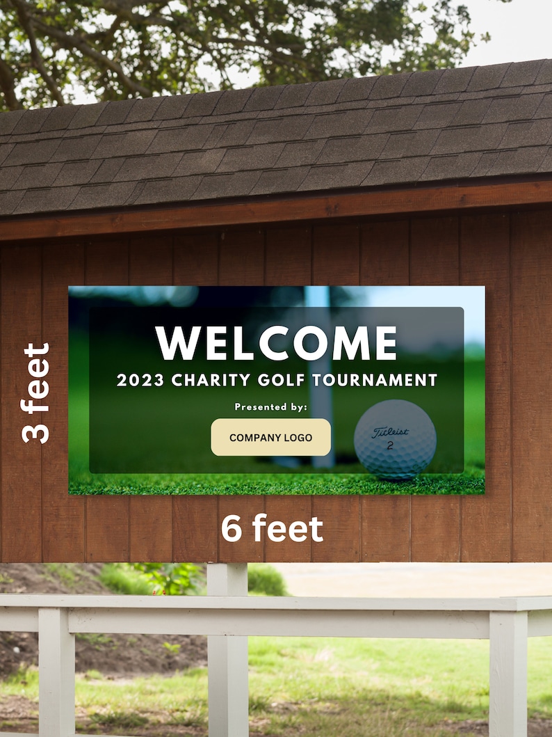 Event Welcome Banner, Golf Tournament Signage, Canva Templates ...