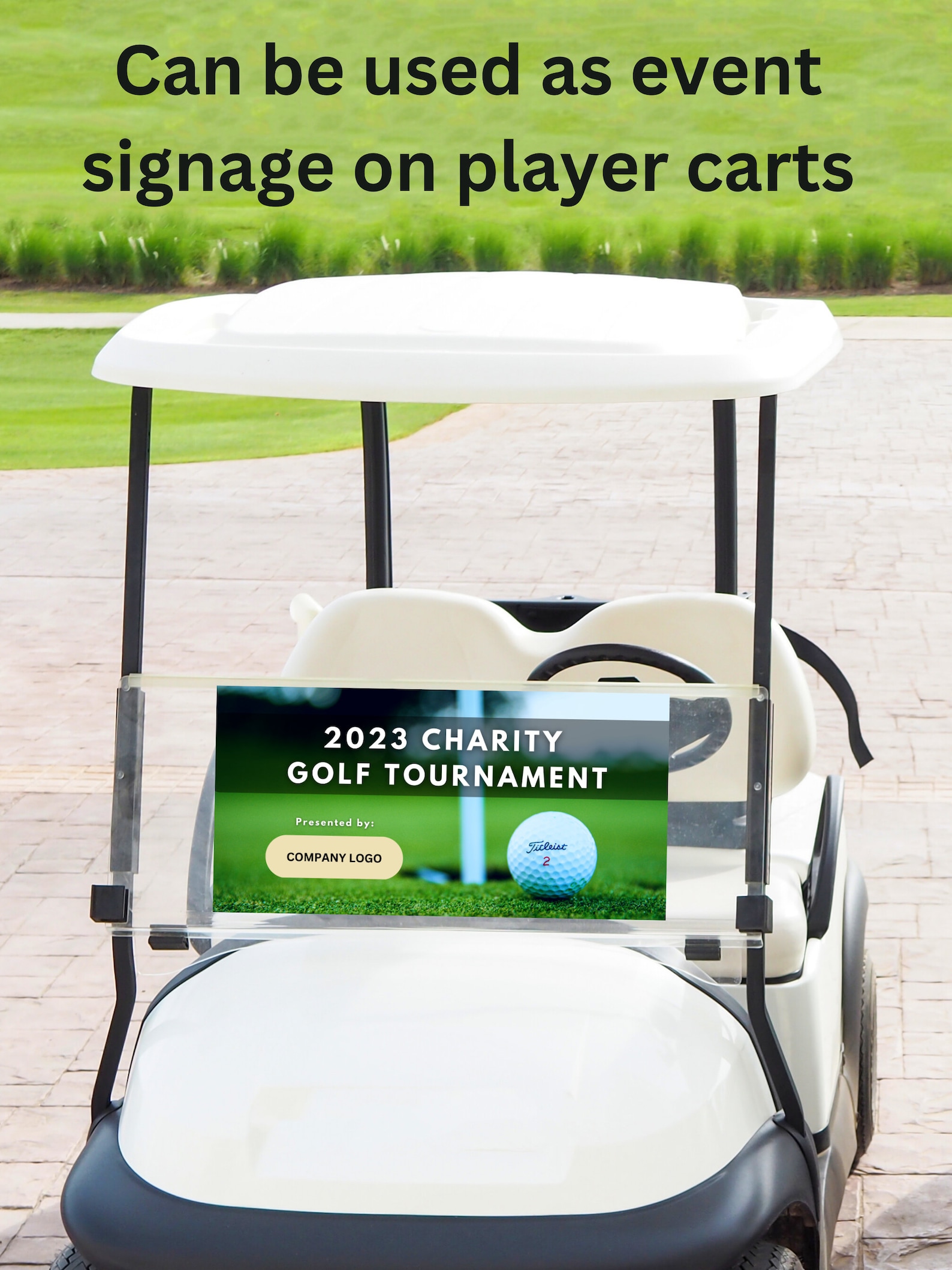 Golf Cart Sponsor Sign Template: 10x20" Canva Decal (digital Download ...