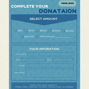 Donation Request Template + Donor Form, Digital Download, Canva ...