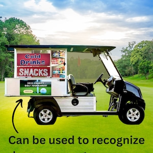 Golf Cart Sponsor Sign Template: 10x20" Canva Decal (digital Download ...