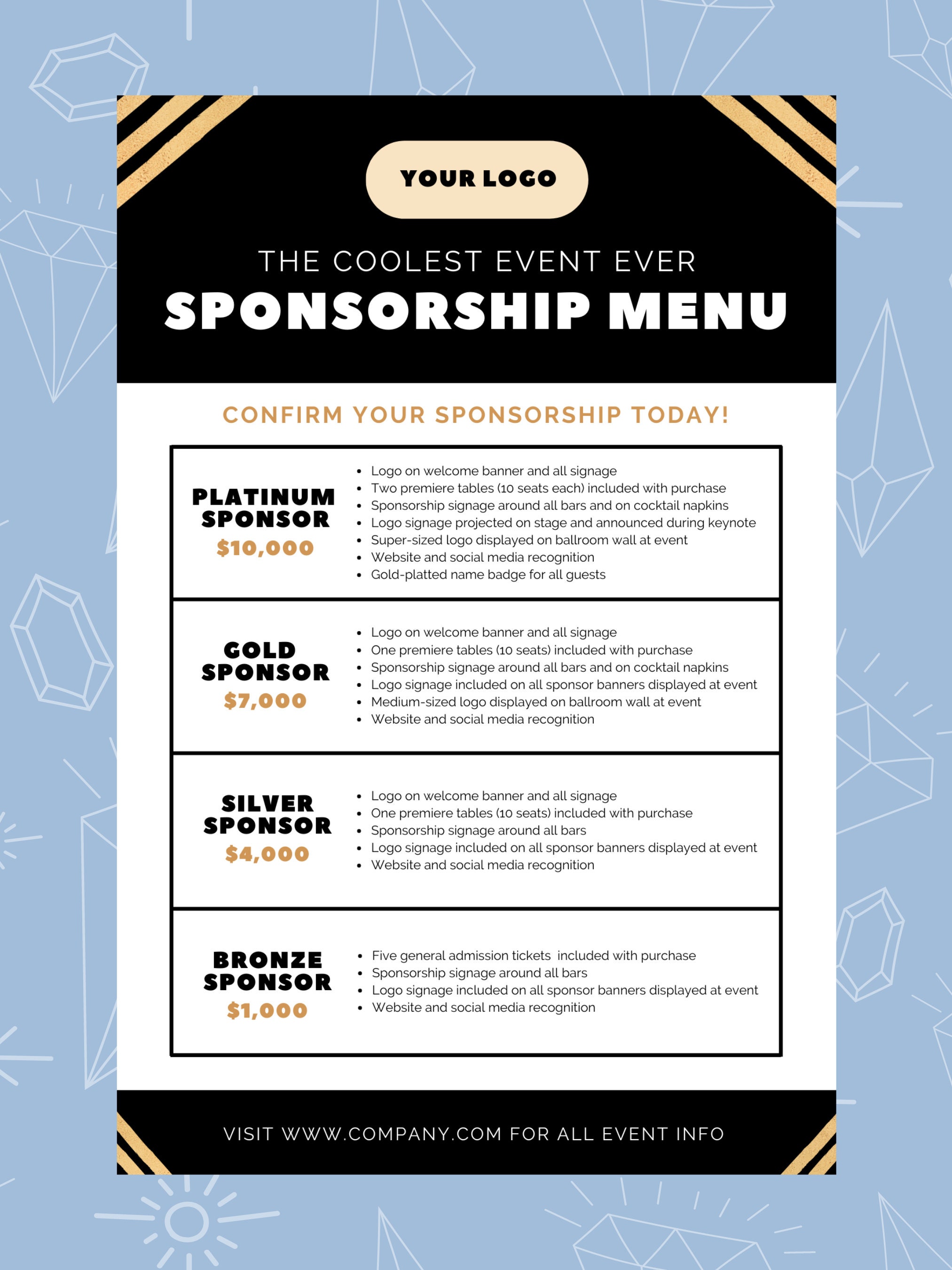 Templates For Events Sponsorship Packages Premium Event Sponsorship