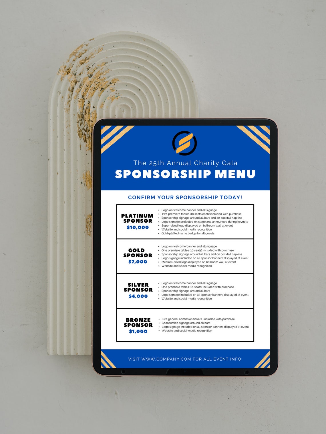 CUSTOM Event Sponsorship Template Personalized Sponsor Form - Etsy