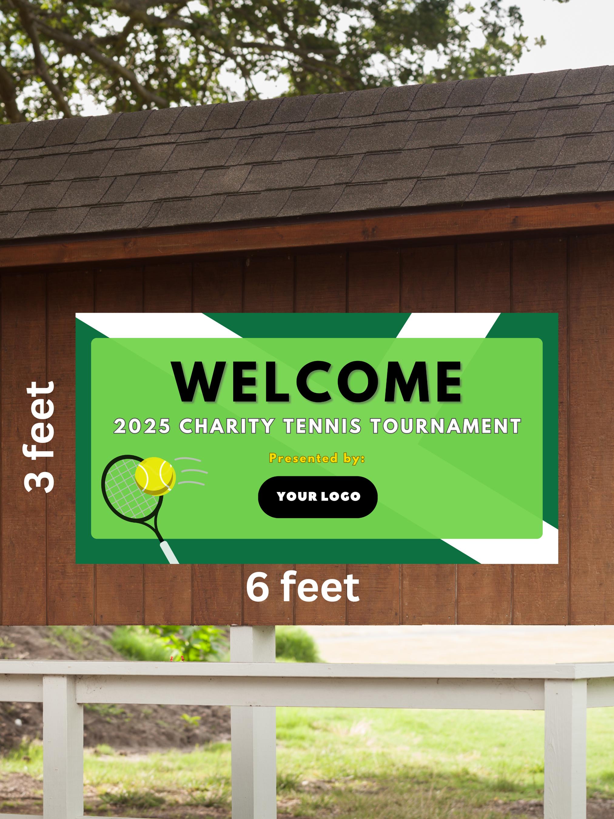 Sports Event Welcome Banner, Tennis Tournament Signage, Canva Templates ...