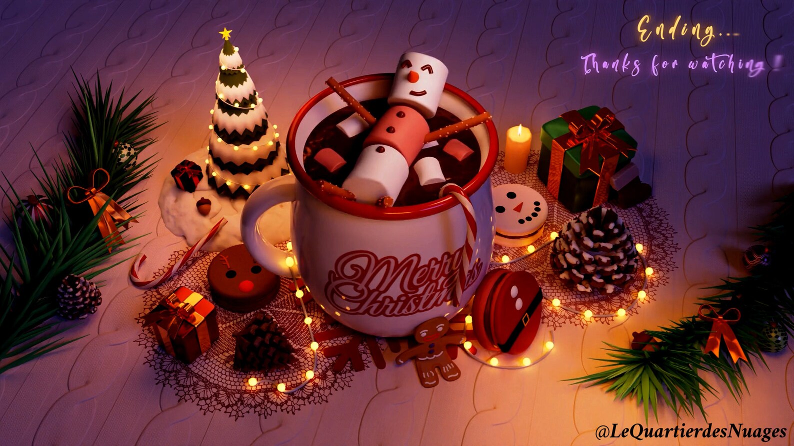 Twitch Overlay Christmas, Animation, Looping Animated Stream Background ...
