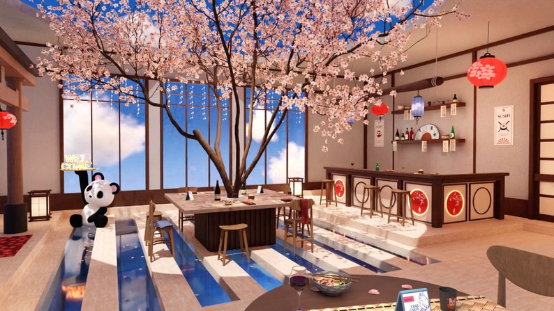 Japanese Twitch Overlay, Looping Animated Stream Background, 3D ...
