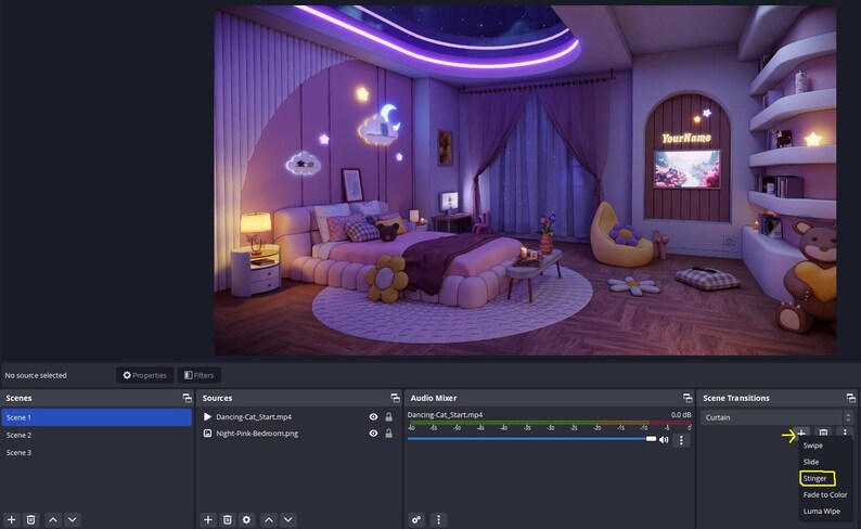 Stream Overlay - Waiting Screen & Transition - Cute Cat - Etsy