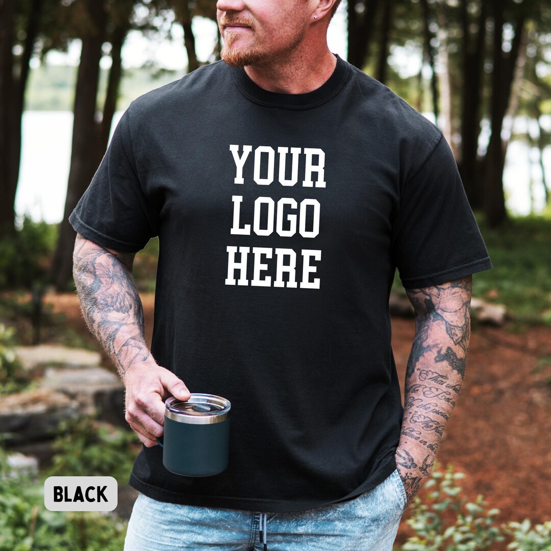 Custom Logo Unisex Garment-dyed T-shirt, Small Business Tee ...