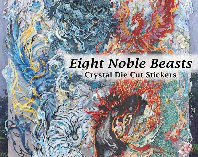 Mythical Beasts Stickers Clear Die-cut Holographic Detail DIY Decal ...