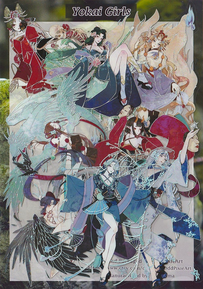 Priestess Miko Stickers Anime Crystal Clear Die-cut DIY Decal Deco ...