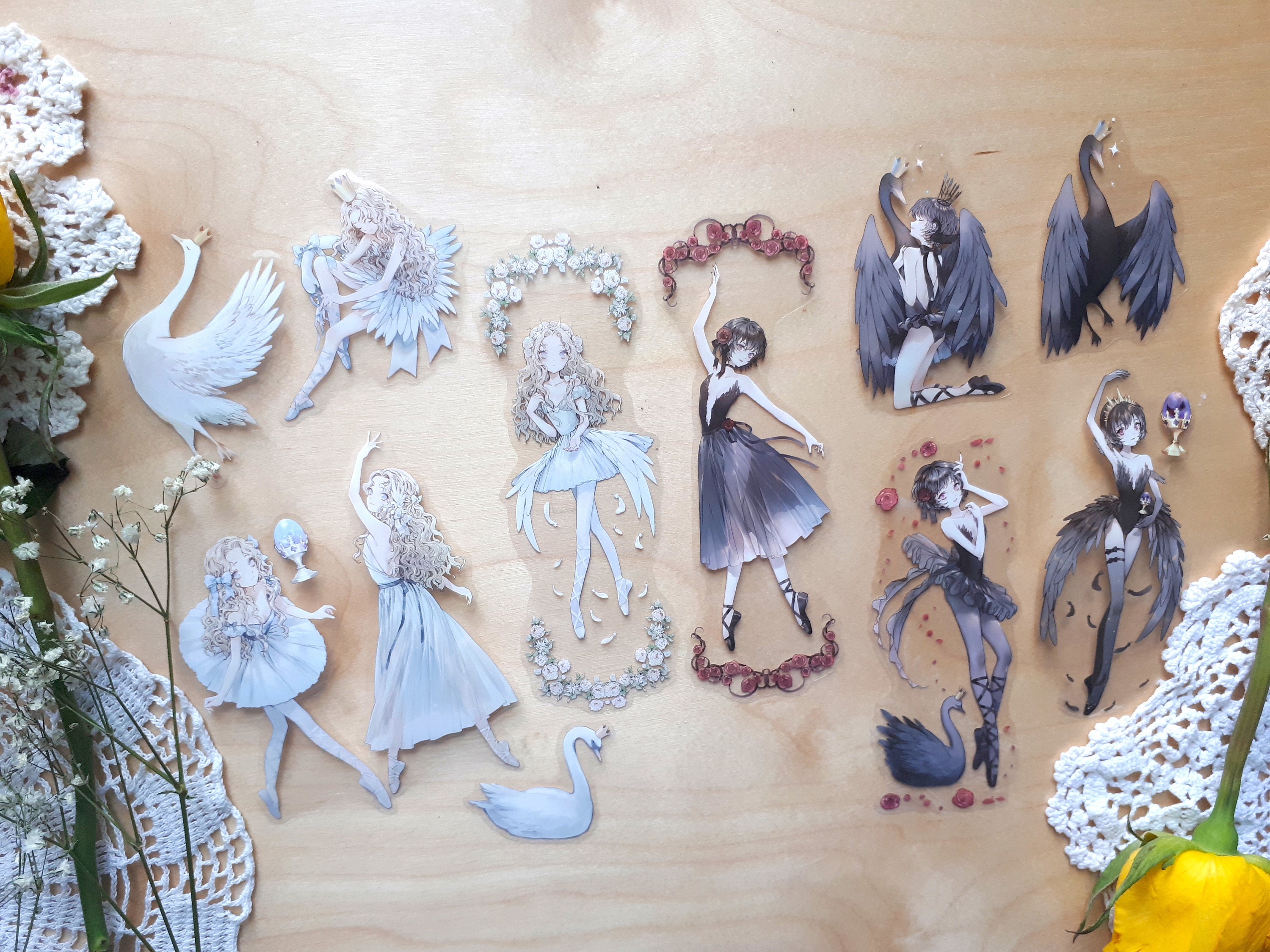 Swan Lake Stickers Crystal Clear Die-cut DIY Decal Deco - Etsy