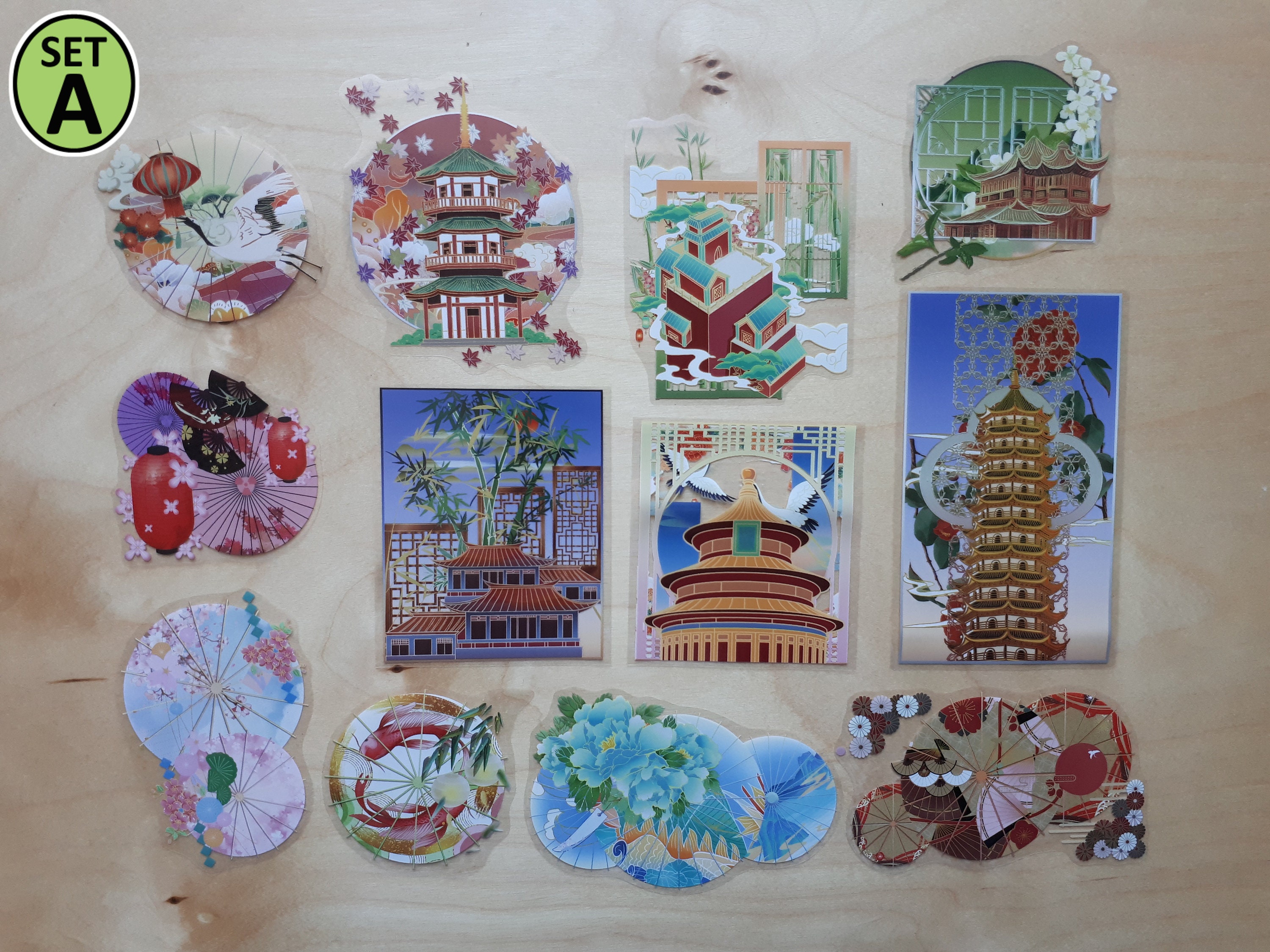 Eastern Palaces Stickers Clear Die-cut DIY Decal Deco Scrapbook Journal ...