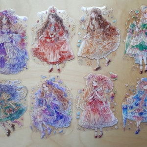 Flapper Girls Gatsby Stickers Crystal Clear Die-cut Iridescent DIY ...