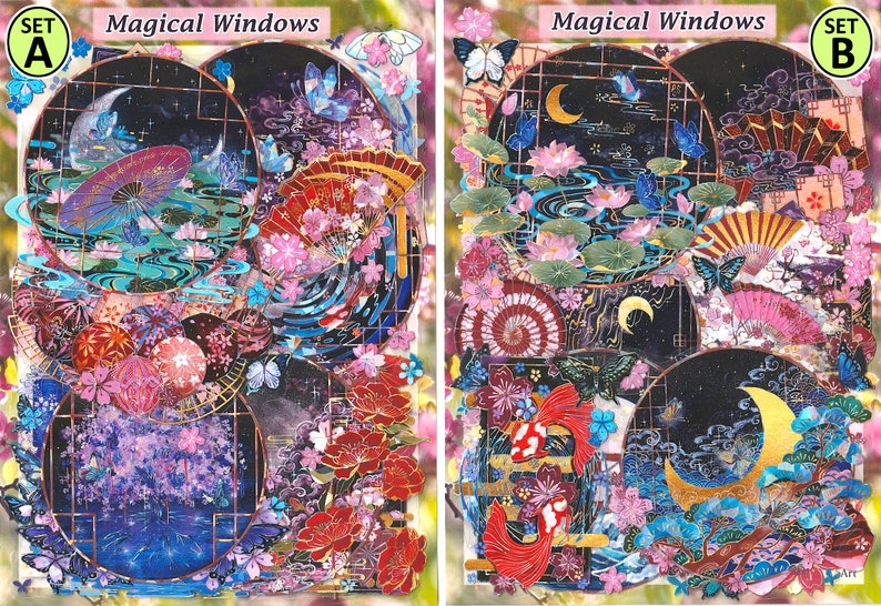 Kimono Ladies Stickers Crystal Clear Die-cut DIY Decal Deco Scrapbook ...