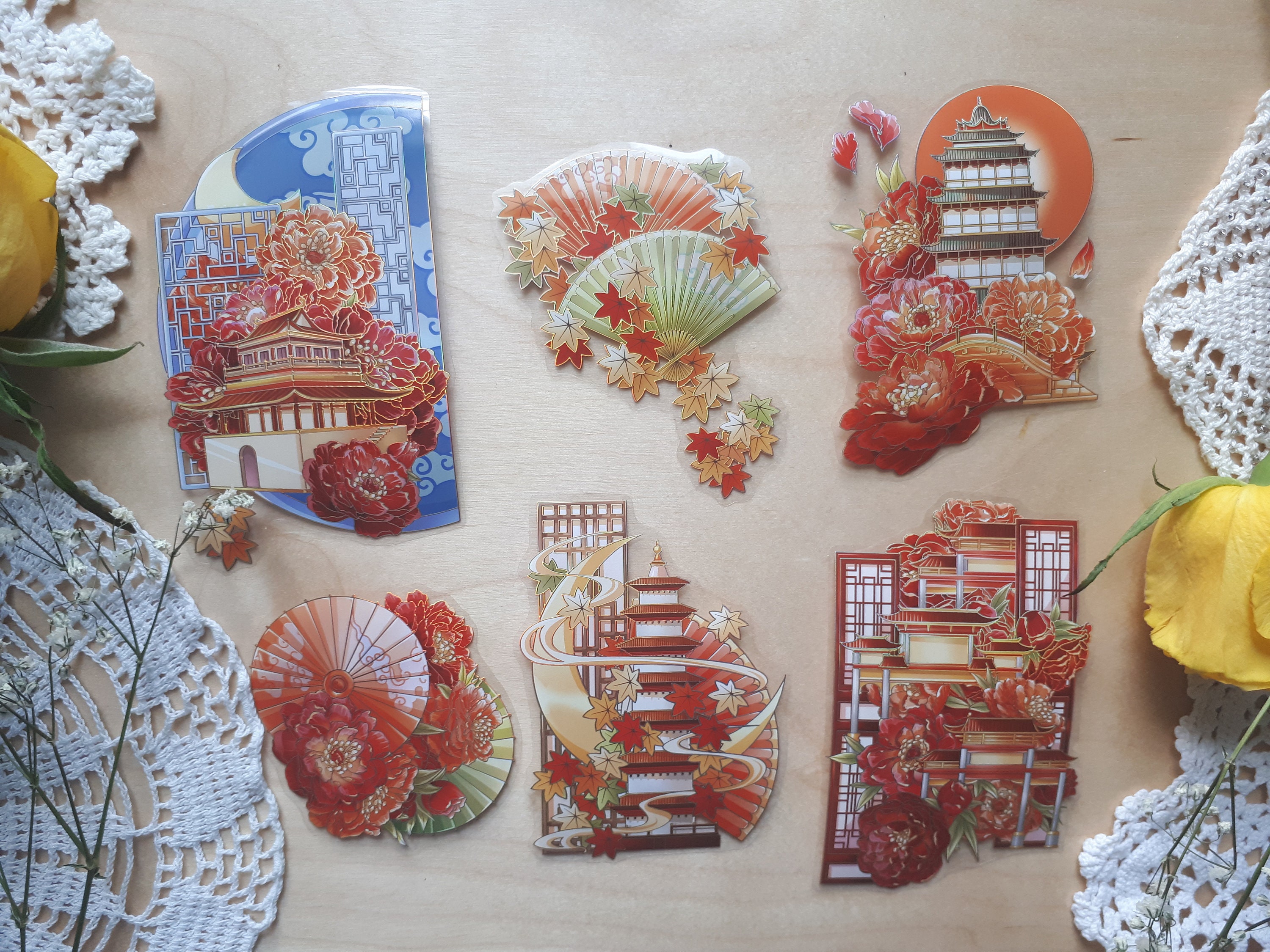 Priestess Miko Stickers Anime Crystal Clear Die-cut DIY Decal Deco ...