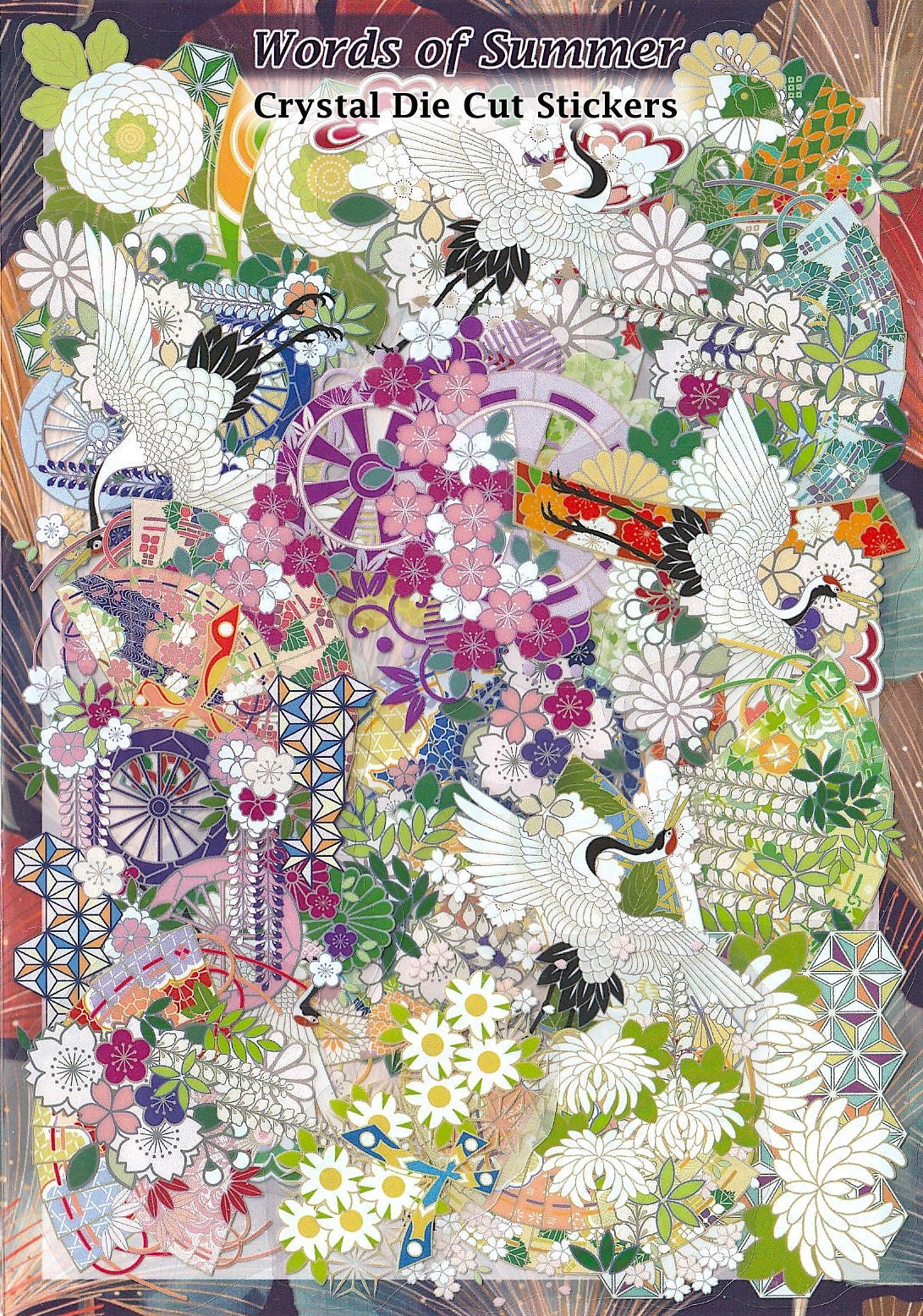 Flowers Cranes Stickers Clear Die-cut and Tape DIY Decal Deco - Etsy