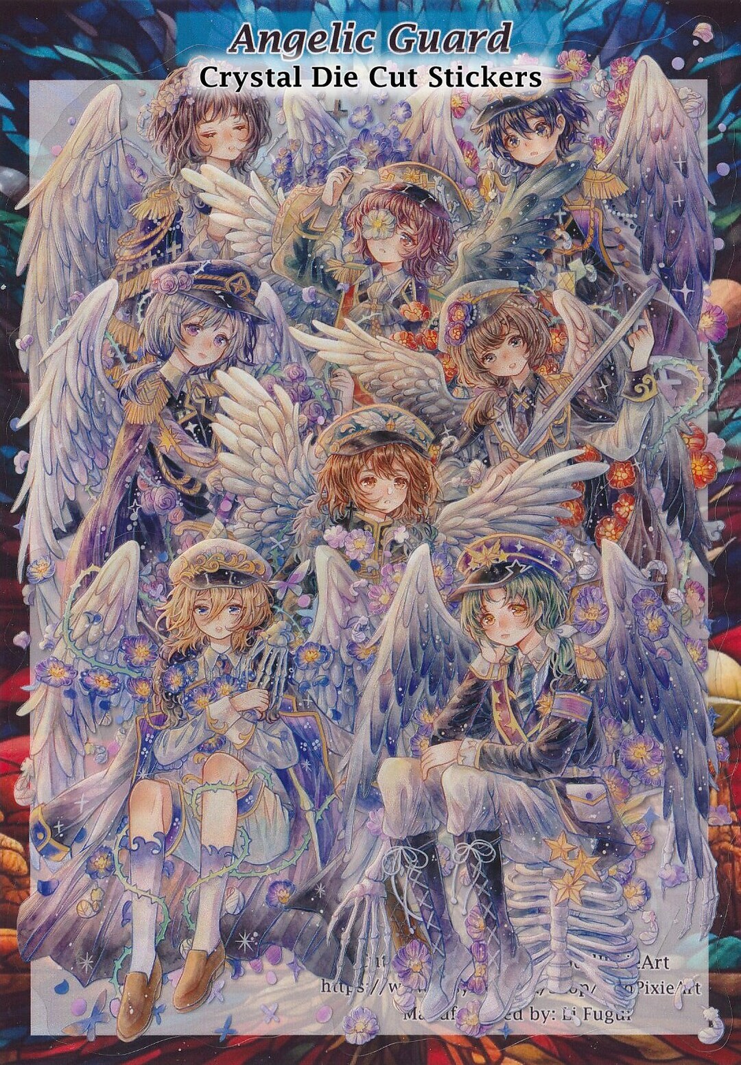 Angelic Guards Stickers Crystal Clear Die-cut DIY Decal Deco Scrapbook ...