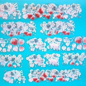 Cute Pastel Girls Stickers Crystal Clear Die-cut DIY Decal Deco ...